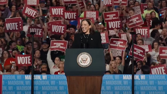 Kamala Harris Rallies a Packed Alliant Energy Center - Civic Media