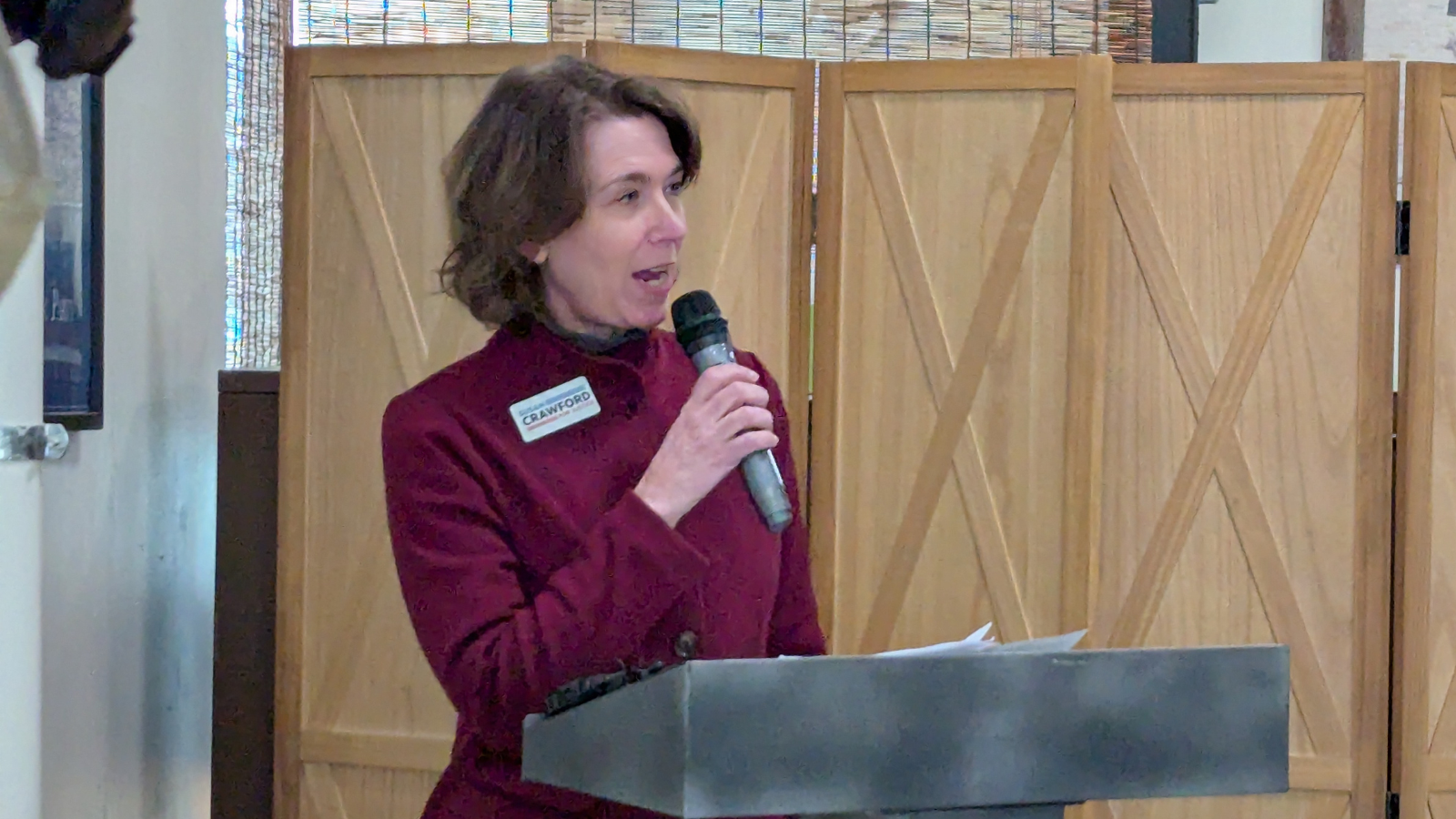 Susan Crawford Campaigns in Oshkosh and Door County - WISS - Oshkosh