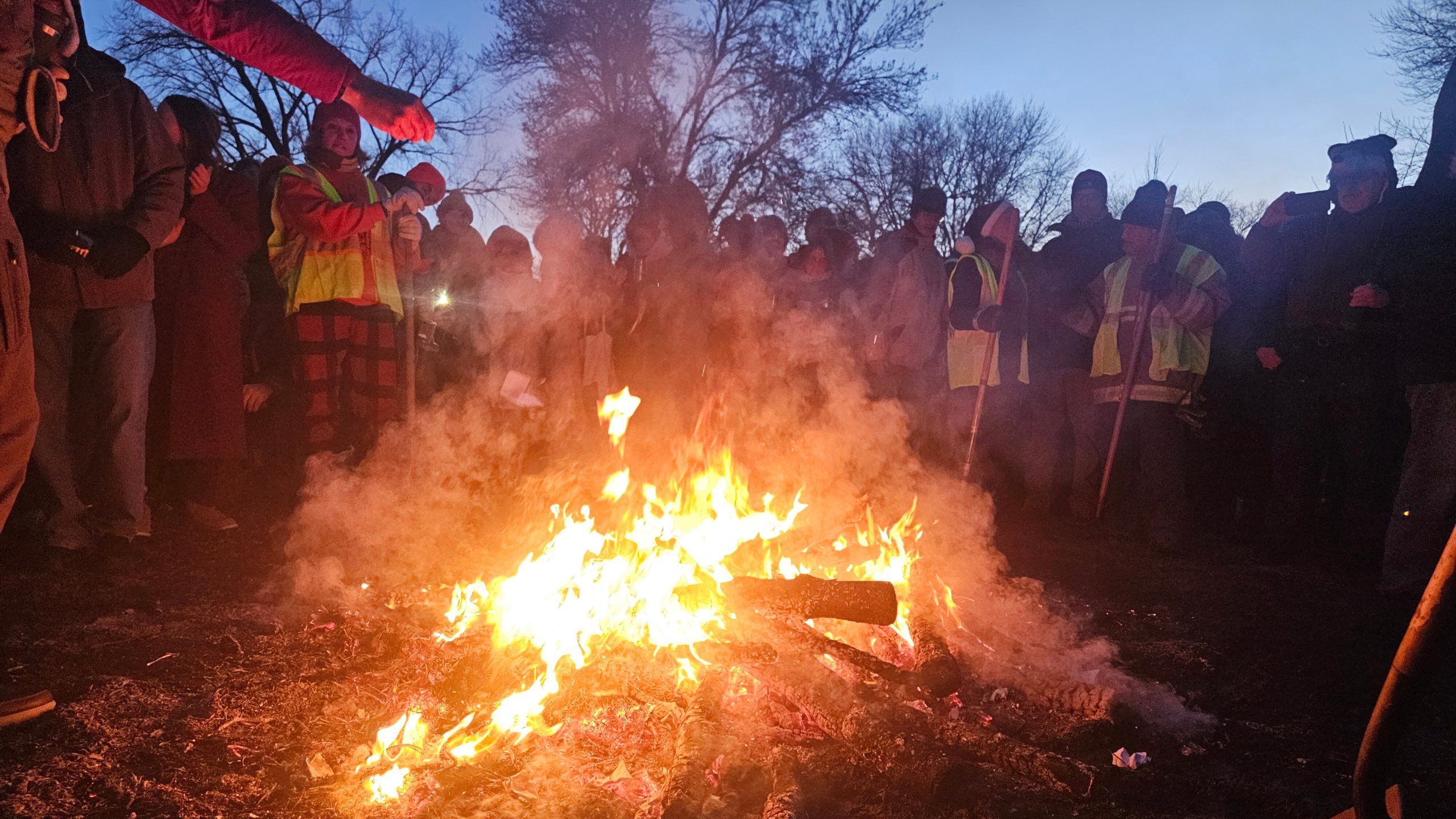 Bonfire lights up longest night of the year - Civic Media
