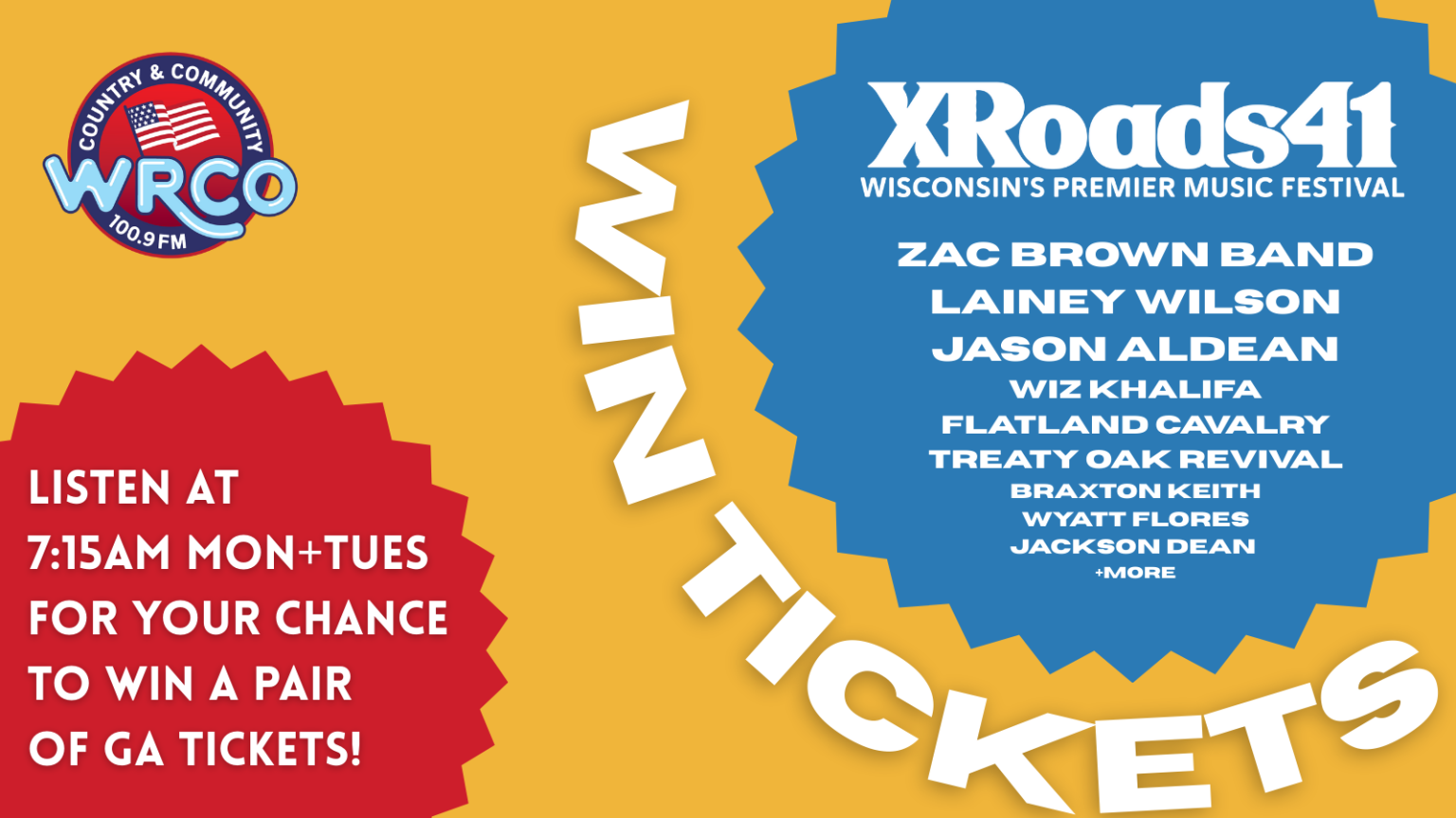 XRoads41 GA Giveaway with WRCO | 100.9 WRCO | Richland Center | Country ...